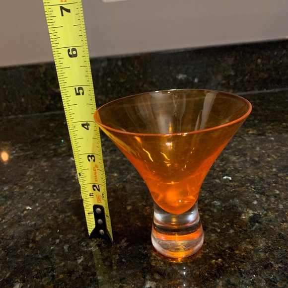 Crate&Barrel | Dining | Cb2 Small Martini Orange Glass | Poshmark